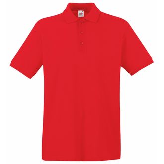 Fruit Of The Loom Herren Poloshirt aus 100% Baumwolle, Herren, Rot, L