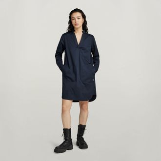 G-Star Millery V-Neck Shirt Kleid - Dunkelblau - Damen
