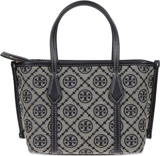 Tory Burch Femme, Sacs, Bleu, Taille: ONE Size Perry T Monogram Mini Tote