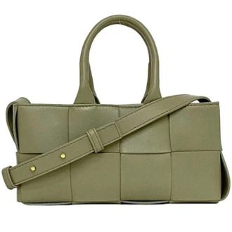 Bottega Veneta Pre-owned Cuir sacs-bottega-veneta - Femme - Pre-owned - Vert - Taille: ONE Size