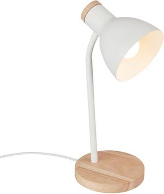 Briloner Nachttischlampe mit Kabelschalter, schwenkbar, E14, max. 10W, Tischlampe, Lampe, Schreibtischlampe, Tischleuchte, Bürolampe, Leselampe Bett, Leselicht
