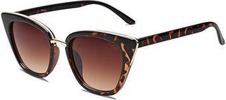 Sojos Lunettes de Soleil Rétro OEil de Chat Rectangulaire pour Femme SJ2052 avec Demi Cadre/Clair Lentille