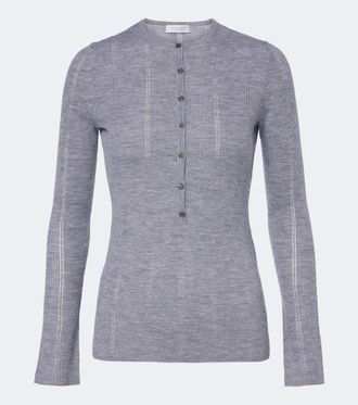 Gabriela Hearst Henley-Top Olea aus Pointelle-Strick
