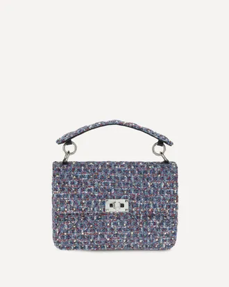 Valentino Garavani Rockstud Spike Tweed Handbag Female UNI