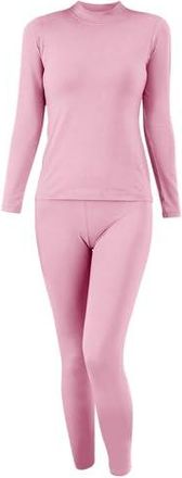 Generic Sous-vêtements thermiques fins pour femmes, sous-vêtements chauds à col rond, couches de base douces, ensemble de couches de base thermiques, ensemble