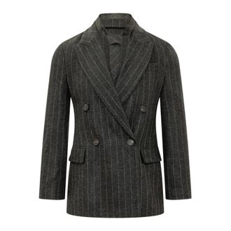 Brunello Cucinelli Anzug-Jacke - - Jackets - Damen - Grau - L