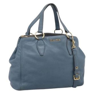 Miu Miu Sac cabas Pre-owned - Femme - Pre-owned - Bleu - Taille: ONE Size