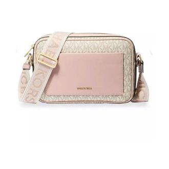 Michael Kors Femme, Sacs, Beige, Taille: ONE Size Maeve Large Signature Logo Crossbody Bag