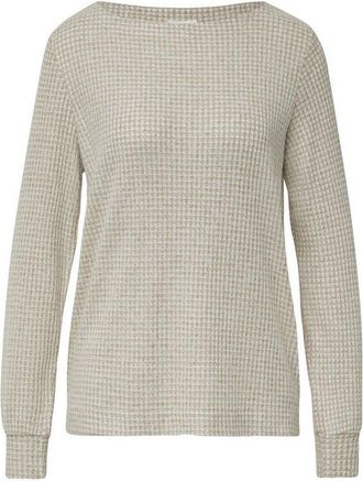 s.Oliver Langarmshirt T-Shirt Weiches Shirt mit Waffelstruktur im Relaxed Fit