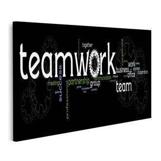 Islandburner Bild auf Leinwand Business Teamwork Banner Abstrakt Leinwandbild Wandbild Prime Bilder f&uuml;r Wohnzimmer etc