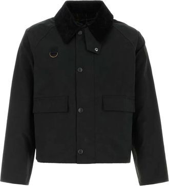 Barbour Jacke mit Shearling-Kragen - Schwarz