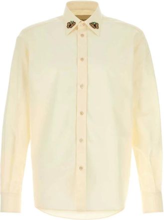 Valentino Garavani Chemise Popeline Manches Longues - Homme - Chemises - Jaune - Taille: XL