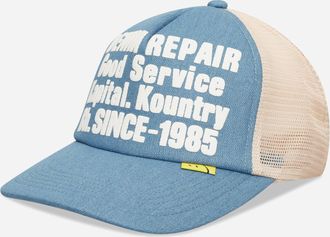KAPITAL Denim Repair Service Denim Track Cap Ecru