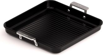 Valira 4677/25 Aire Induktion Keramik Grill Pfanne mit Griffen 28 x 28 cm, schwarz