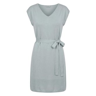 Malo Strickkleid mit V-Ausschnitt - - Dresses - Damen - Grau - XS