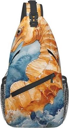 Generic Seahorses Are On The Seaweed Sac &agrave; bandouli&egrave;re de voyage pour homme Sac &agrave; dos de randonn&eacute;e