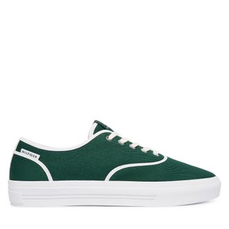 Tommy Hilfiger Sneakers aus Stoff Tommy Hilfiger Th Vulc Cup Long Lace Canvas FM0FM05874 Gr&uuml;n