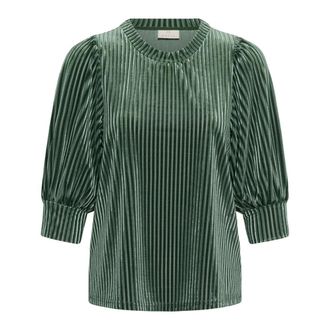 Kaffe KAcaca Velour Blouse - Femme - Blouses et Chemises - Vert - Taille: 36 FR