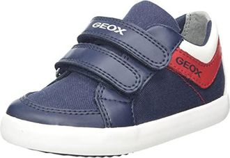 Geox Bébé Garçon B Gisli Boy B Sneakers, Navy/Dk Red, 25 EU