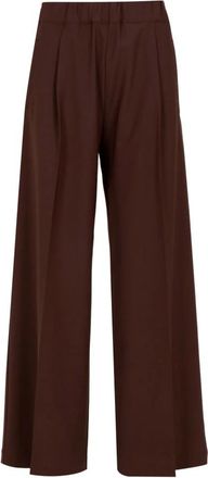 Semicouture Femme, Pantalons, Brun, Taille: 40 FR Wide Pantalons