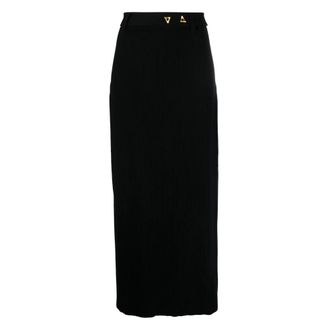 Áeron Femme, Jupes, Noir, Taille: 42 FR Jupe Casual Noire Tricotée