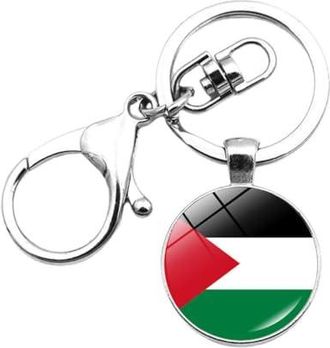 Generic Porte-clés avec drapeau de la Palestine, porte-clés de la Palestine, porte-clés avec drapeau de prière pour la paix, anneaux I Supper, national