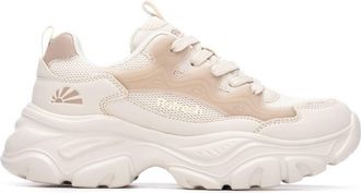 Refresh Sportschuhe Sneaker Damen Beige - Bequeme und vielseitige Schuhe - Casual Mode - Modell 17504805 (Gr&ouml;&szlig;e 40)