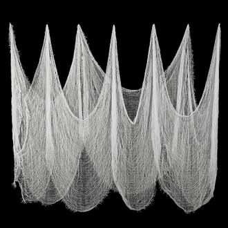 Papu 215 x 500 cm Gruseliges Tuch Gruseliges K&auml;setuch Halloween Deko Stoff Horror Baumwolle Musselin T&uuml;cher f&uuml;r Spukh&auml;user Party T&uuml;ren Vorhang Outdoor Deko