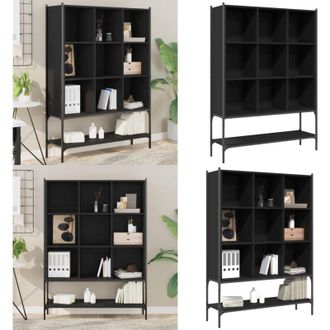 vidaXL Vidaxl - B&uuml;cherregal Schwarz 102x30x141,5 cm Holzwerkstoff - BucheRegal - Holzregal - Regal Schwarz - Aufbewahrungshelfe - B&uuml;cherst&auml;nder - Home &