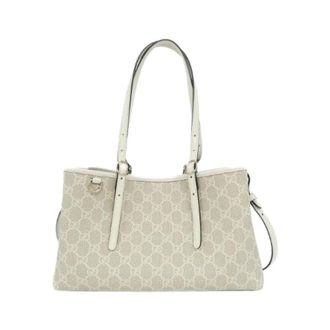 Gucci Pre-owned GG Emblem GG Monogram Coated Canvas Schultertasche - - Pre-owned - Damen - Beige - ONE SIZE
