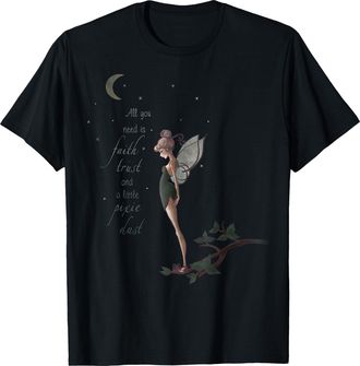 Disney Peter Pan Tinker Bell Moon Zitat Kunst Grafik T-Shirt T-Shirt