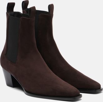 Toteme Chelsea Boots City 50 aus Veloursleder