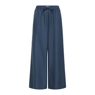 Ichi Ichi, Femme, Pantalons, Bleu, Taille: 42 FR Ihkatico Pa Wide Pantalons