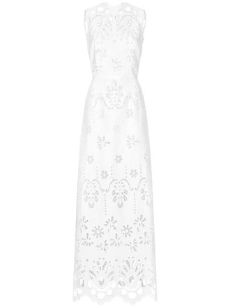 Dolce & Gabbana robe longue à découpes - Blanc
