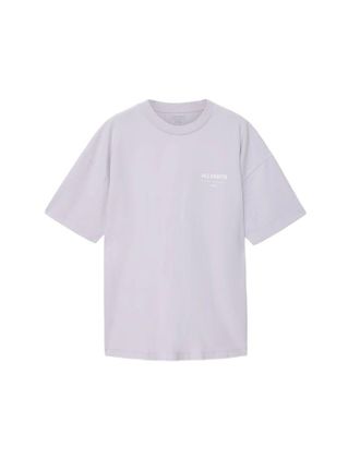 AllSaints Underground - Kurz&auml;rmliges T-Shirt in Parma-Lila mit Rundhalsausschnitt