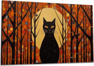 Wallario Herdabdeckplatte/Spritzschutz aus Glas, 1-teilig,90x52cm mit 8mm hohen Füßen, für Ceran- und Induktionsherde, Nachtwächter