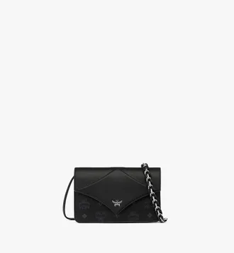 MCM Diamond Schultertasche in Visetos-Leder-Mix BLACK VISETOS