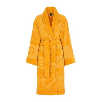 Dolce & Gabbana Femme, V&ecirc;tements de nuit et de d&eacute;tente, Jaune, Taille: 42 FR Peignoir &Eacute;l&eacute;gant