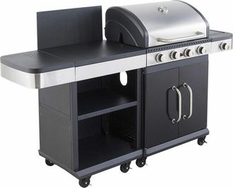 COOK IN GARDEN Cookin Garden - Barbecue gaz fidgi 4 + desserte
