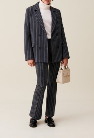 Claudie Pierlot Veste tailleur ray&eacute;e oversized