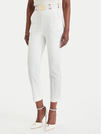 Elisabetta Franchi Stoffhose PA-132-61E2-V350 Wei&szlig; Regular Fit