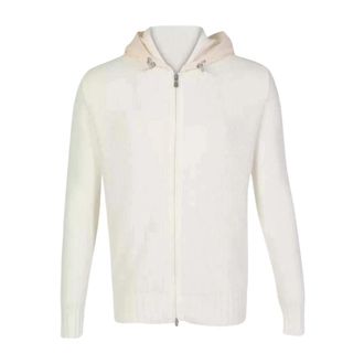 Gran Sasso Boucl&eacute; Cardigan Modell 23166 / 22123 - - Knitwear - Herren - Wei&szlig; - L
