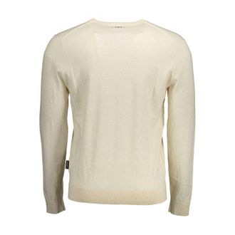 Napapijri Logo-Embroidered Cotton Sweater - Beige