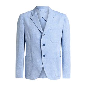 Etro Blazer Jacquard - Homme - Vestes - Bleu - Taille: XL