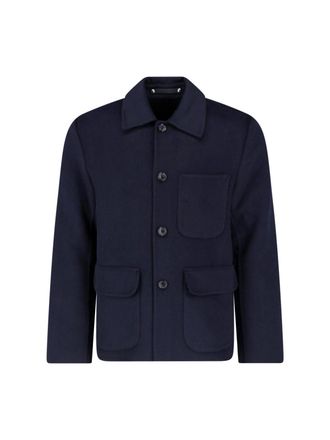 Paul Smith Jacket With Buttons In Wool Blend
