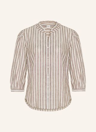 Brax Brax Bluse Violet Mit Leinen Und Glitzergarn beige