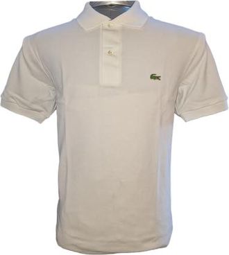 Lacoste L1221 Polo bio pour homme Coupe classique Blanc, blanc, L