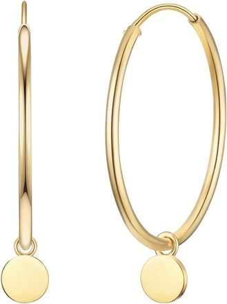 Glanzst&uuml;cke M&uuml;nchen Ohrringe - Sterling Silber Creolen Kreis - Gr. unisize - in Gold - f&uuml;r Damen