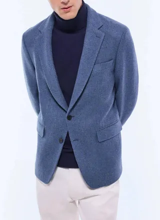 Fursac Veste droite en tweed de laine - Taille 44 - Homme