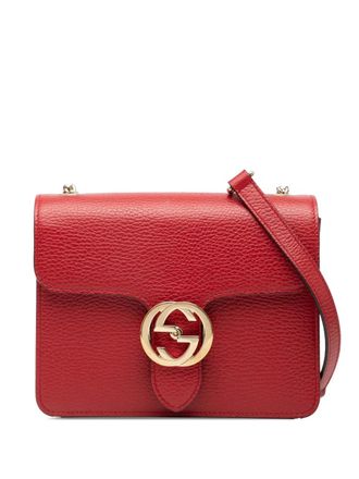 Gucci 2016-2025 kleine Dollar GG Umh&auml;ngetasche aus Kalbsleder - Rot